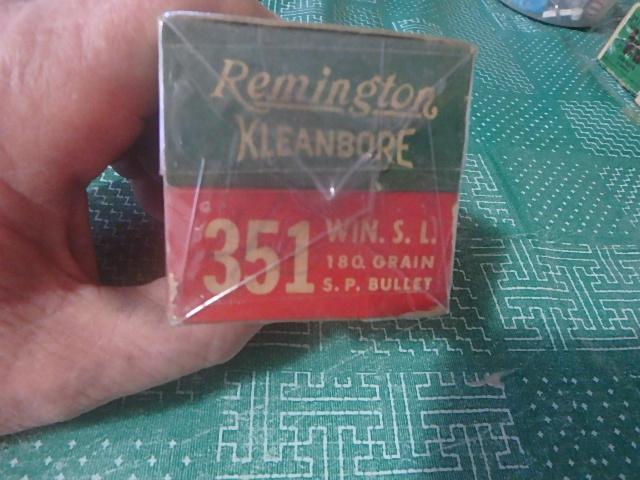 Old Remington Box Of 351 Winchester Self Loading Ammo .351 Wsl For Sale ...