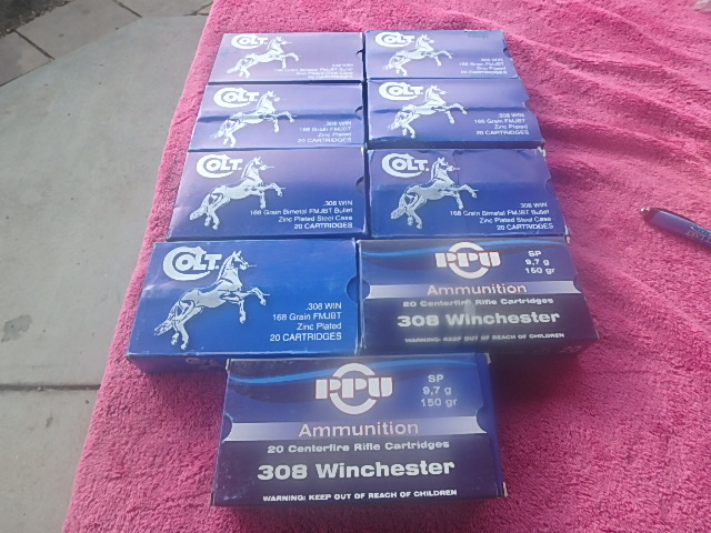 Colt 308 Winchester 9 Full Boxes Colt In 308 Win Ammo 2 Are Ppu Boxes ...