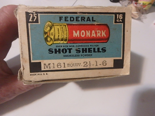 Nice Full 16 Ga Federal Monark Low Brass Box No 6 Shot Duck Box 16 Ga ...