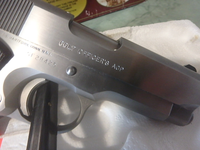 Colt 45 Officers 45 Colt Auto Officers Model Stainless 3-1/2 Inch ...