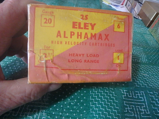 Neat 20 Ga Sealed 2 Pc Box Of Eley Alphamax Paper Shells 6 Shot 20 Ga ...