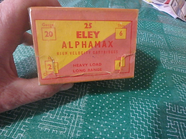 Neat 20 Ga Sealed 2 Pc Box Of Eley Alphamax Paper Shells 6 Shot 20 Ga ...