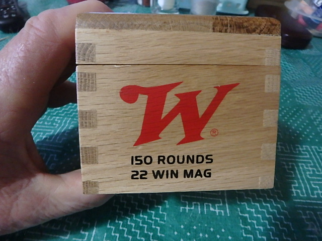 Wood Winchester Box Of 22 Magnum Shells 22 Magnum 150 Rds .22 Magnum ...