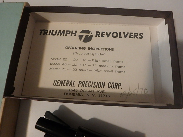 Triumph Precision 22 Long Rifle Triumph General Precision Corp. 22 ...
