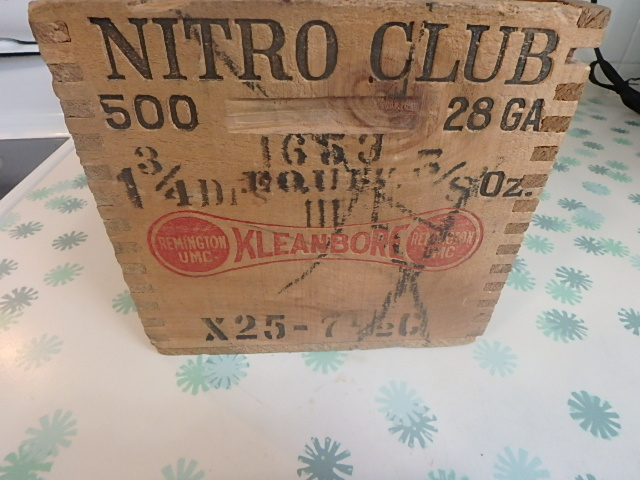 Remington Nitro Club 8 Old Boxes Umc Nitro Club 28 Ga In Orig Wood ...