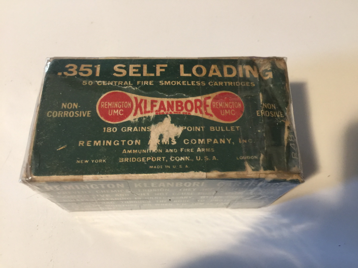 Partial Box Of Remington Ammo In 351 Winchester Self Loading 26 Rds ...