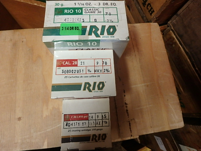 RIO BIRD BOXES HERE ARE 3 NEAT FULL RIO BOXES A 12 GA AND A 28 GA AMD ...