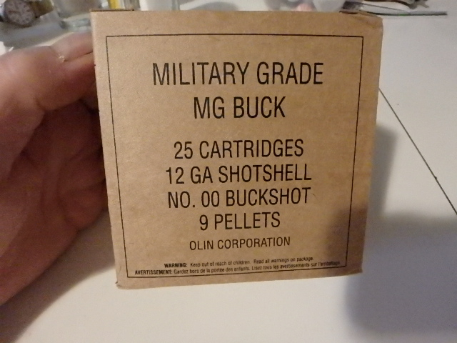 Full 12 Ga Winchester Military Grade Mg-Buck 00 Buck 25 Rd Box 12 Ga ...