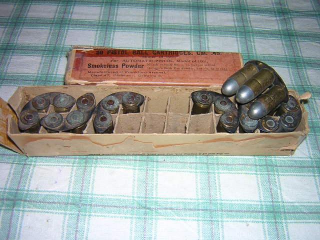 Old 45 Cal. Half Moon Loaded Clips In Box 1911 For Sale at GunAuction ...