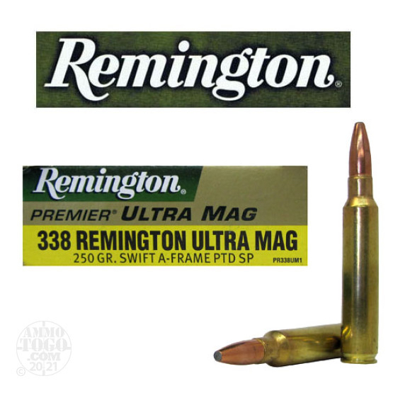 338 Remington Ultra Mag Rum 25 Boxes 500 Rounds .338 Rem. Ultra Mag ...