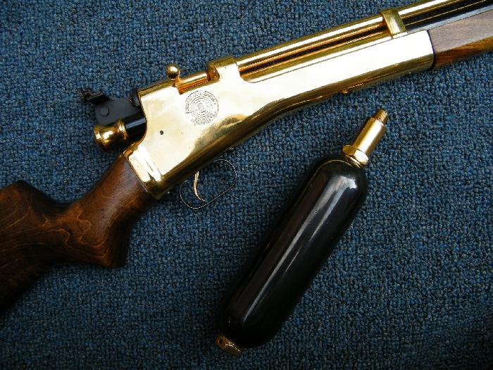 Crosman Mod. 101 .21 Cal Gallery Gun Gold Plated For Sale at GunAuction ...
