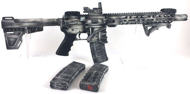 Palmetto State Armory 223. Pistol In Distress White And Gray .223 Rem ...