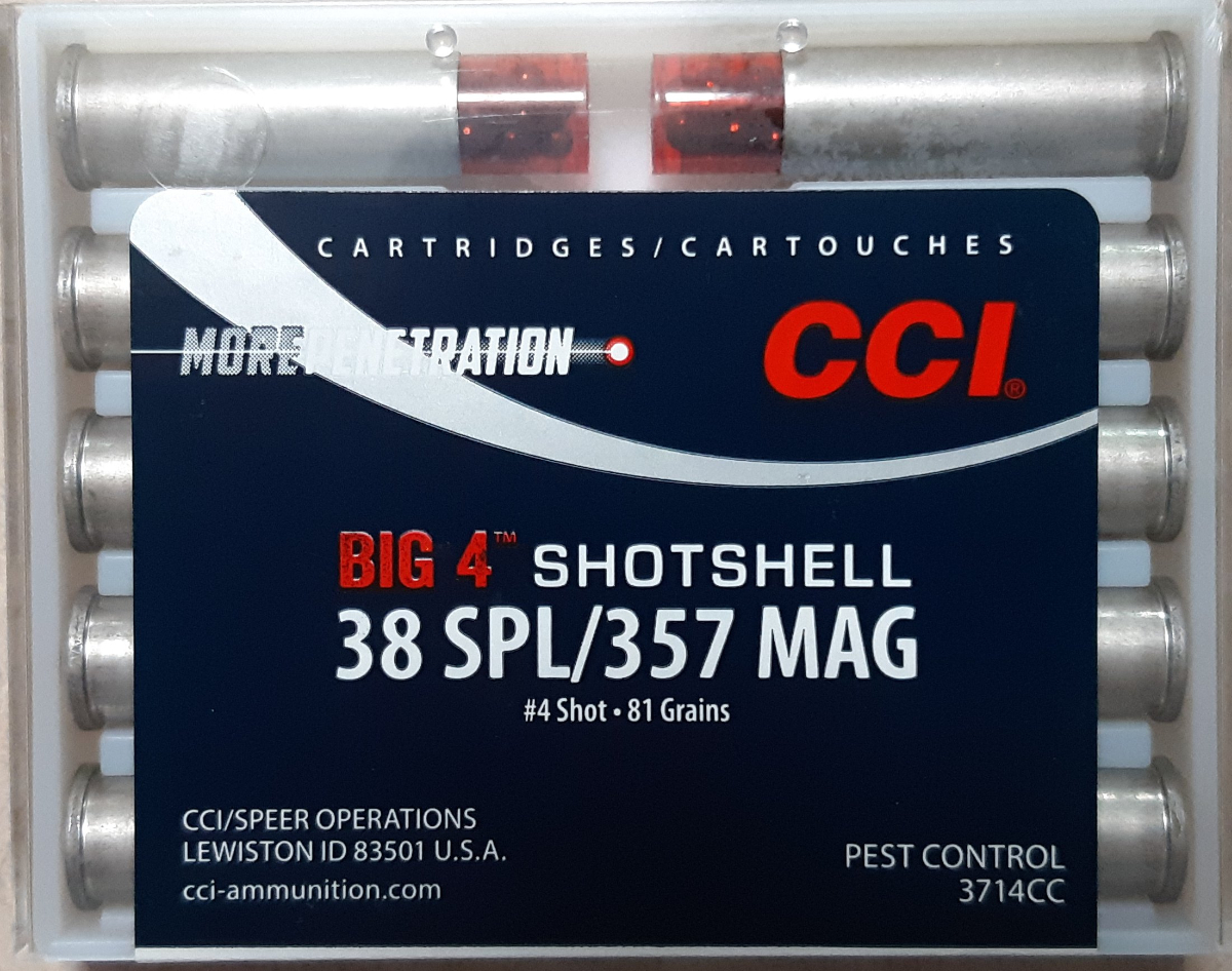 Cci 38 Spl/357 Mag Shotshell Big 4 100 Round Box .357 Magnum For Sale ...
