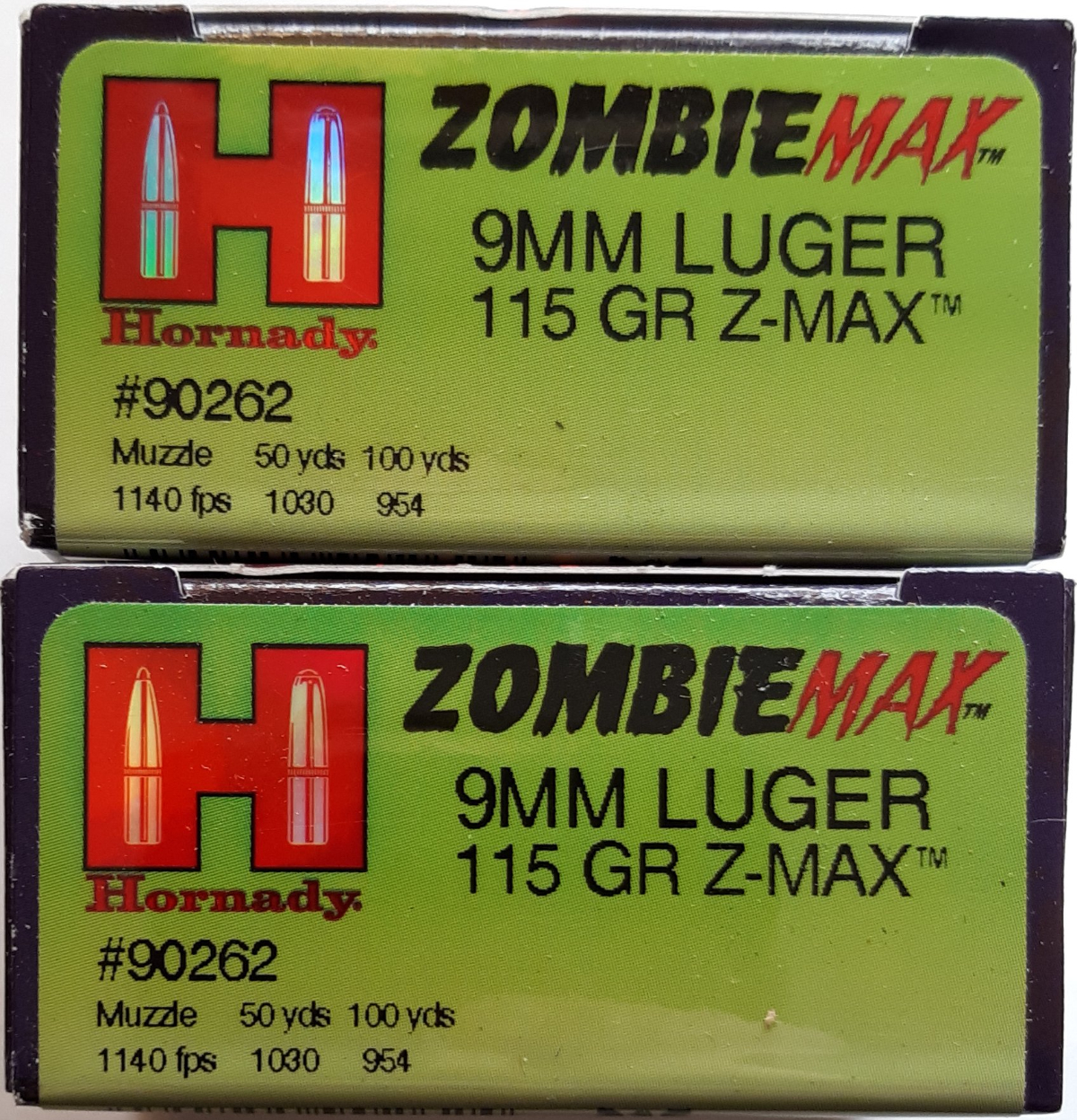 Hornady 9mm Luger 50 Rounds Zombie Max 115gr Jhp Z-Max Polymer Tip ...