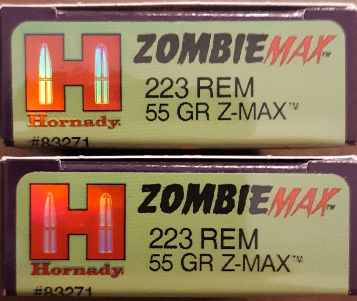 Hornady 40 Rounds Zombie Max .223 Rem 55GR Z-Max Collectible .223 Rem ...
