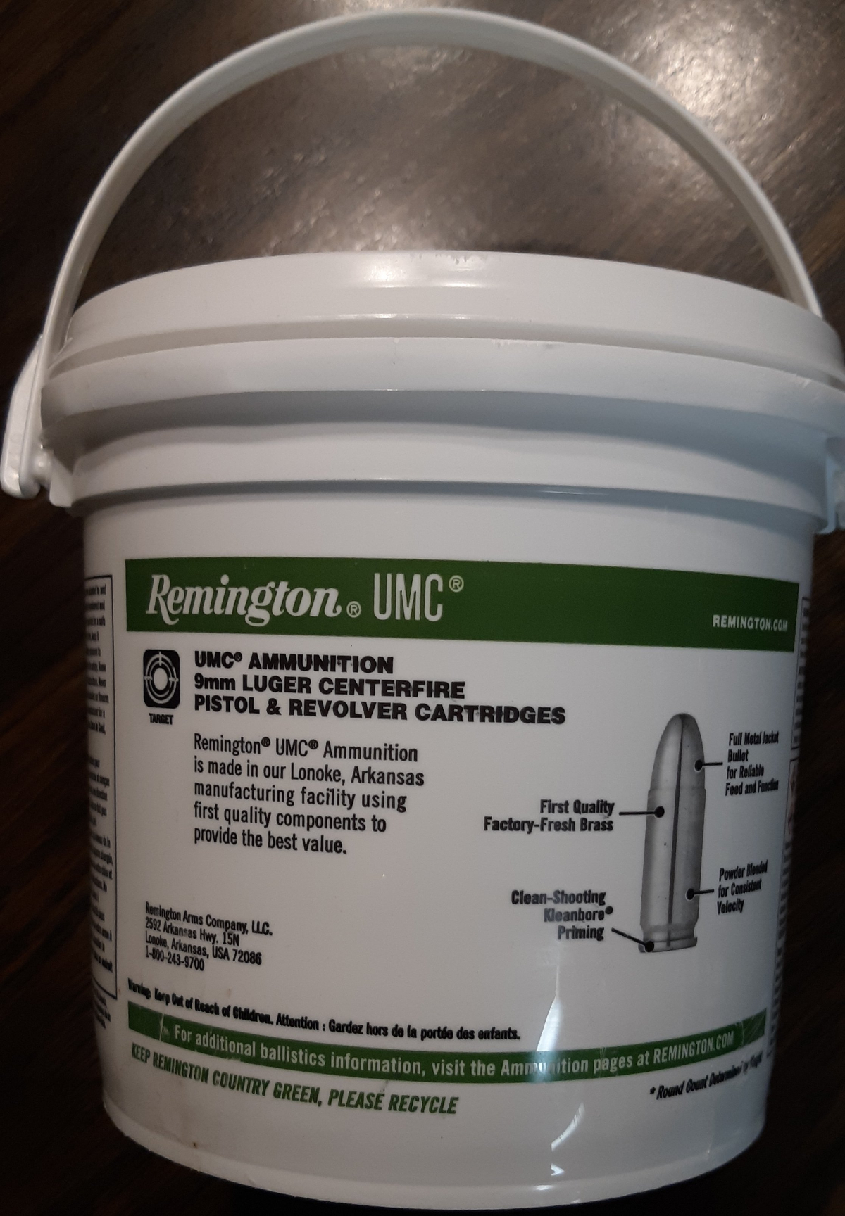 Remington 9mm Luger 115gr Fmj Umc 350 Round Range Bucket 9mm Luger For ...