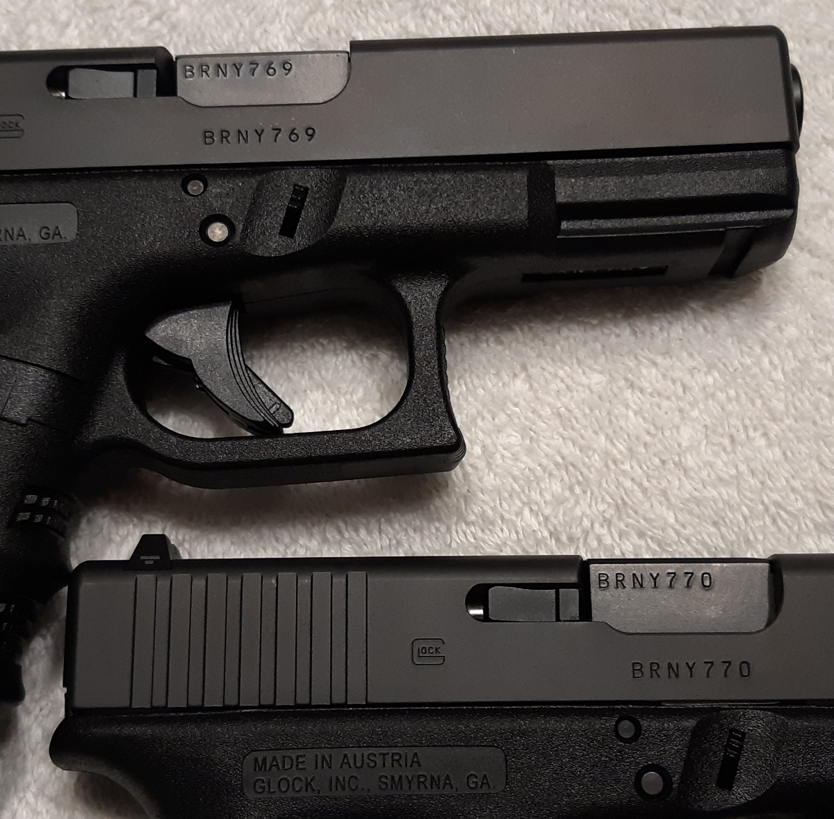 Glock TWO Model 19 9MM Gen 3 with Sequential Serial Numbers. 9mm Luger ...