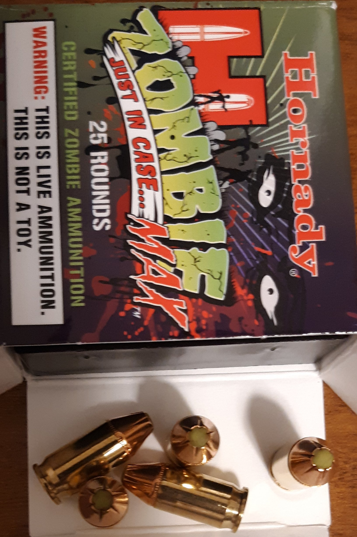 Hornady 25 Rounds Zombie Max .380 ACP 90GR Z-Max Polymer Tip ...