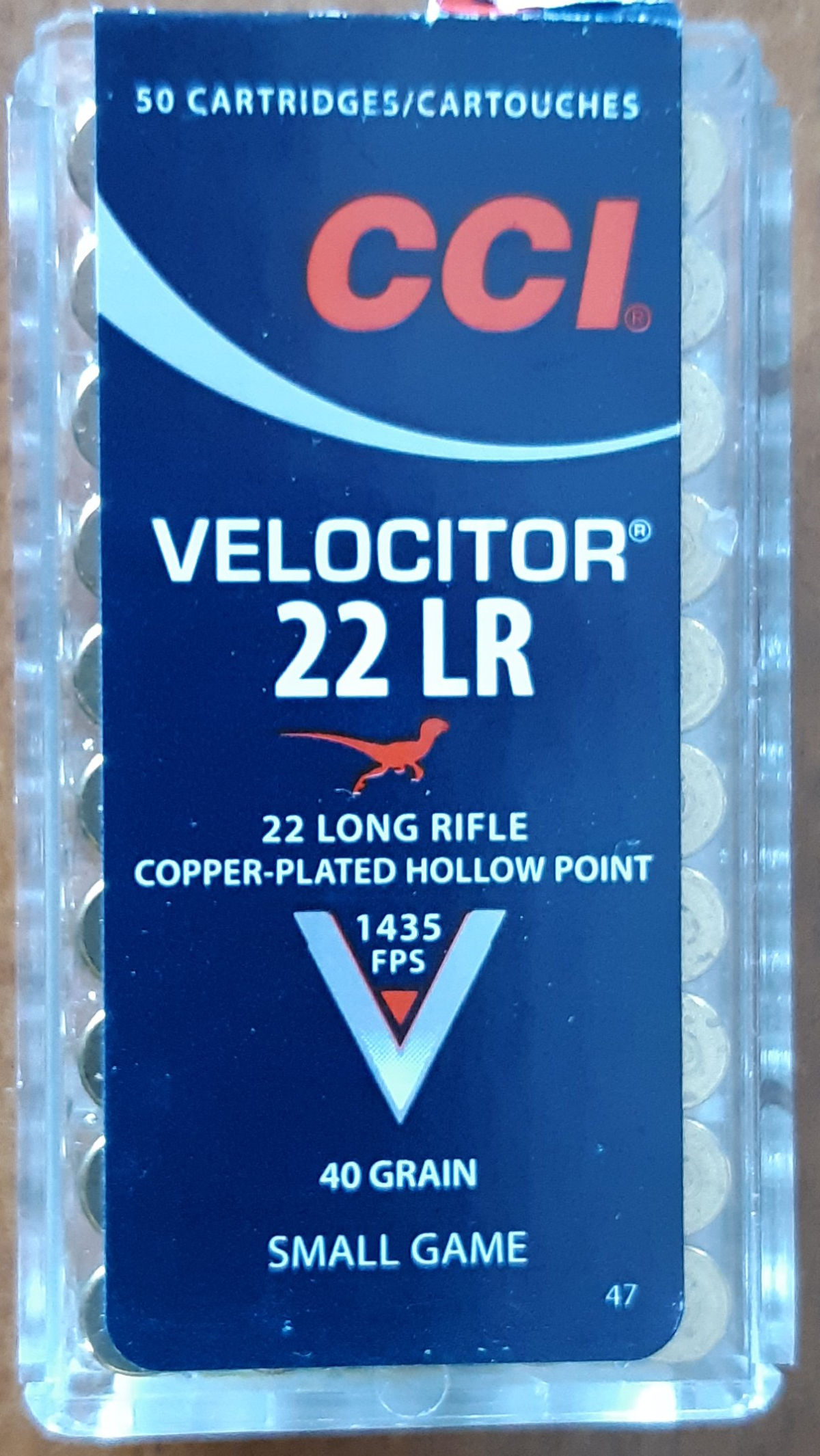 CCI Ammunition .22LR Velocitor Small Game Copper Plated Hollow Point 40 ...