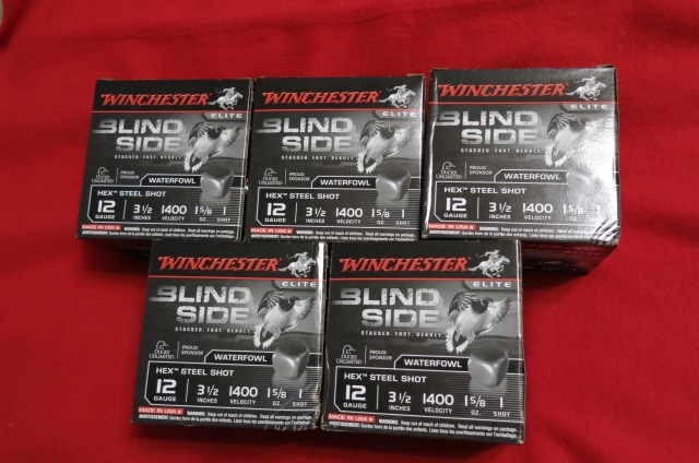 Winchester 12 Ga Blind Side 3 1/2" Hex-Steel Shot 1 5/8 Oz # 1 Shot ...