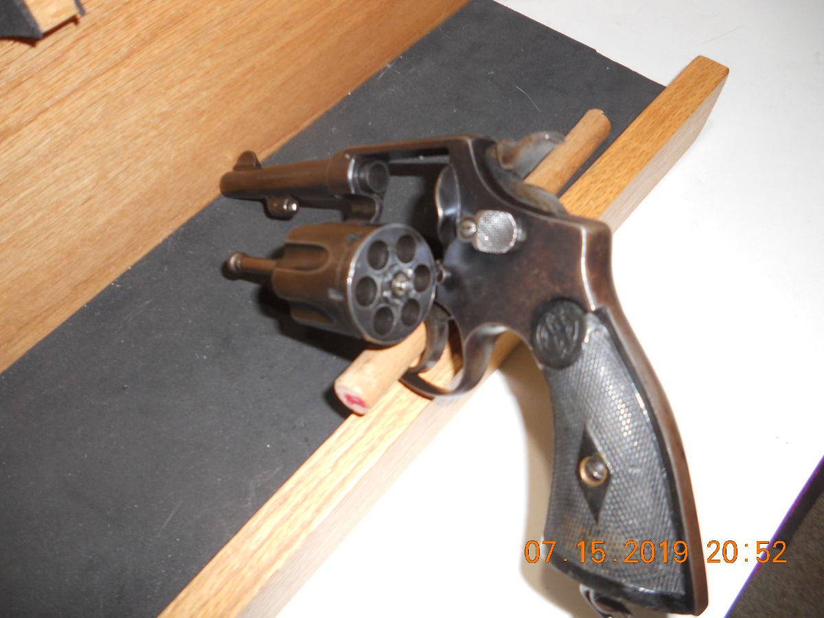 Spanish S & W Model K Copy.Hand Ejector. Cal 8mm Label Revolver. 8mm ...
