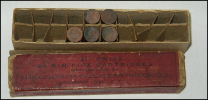 41 Swiss rimfire ammo (Vetterli), UMC, 10.4x38