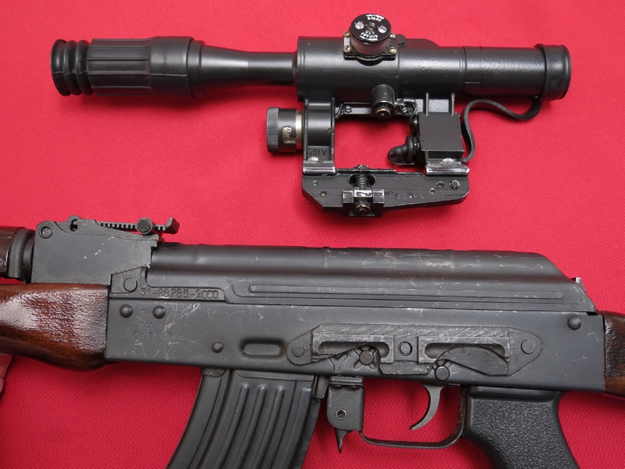 Romanian Sar-1 Ak-47 Akm 7.62x39...Soviet Pso Scope, Folding Stock ...
