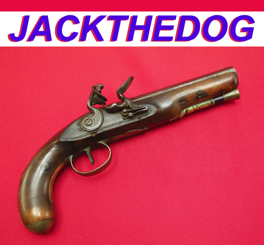 Irish Hutchinson Flintlock Pistol .75 Caliber...Mfd Dublin, Circa 1800 ...