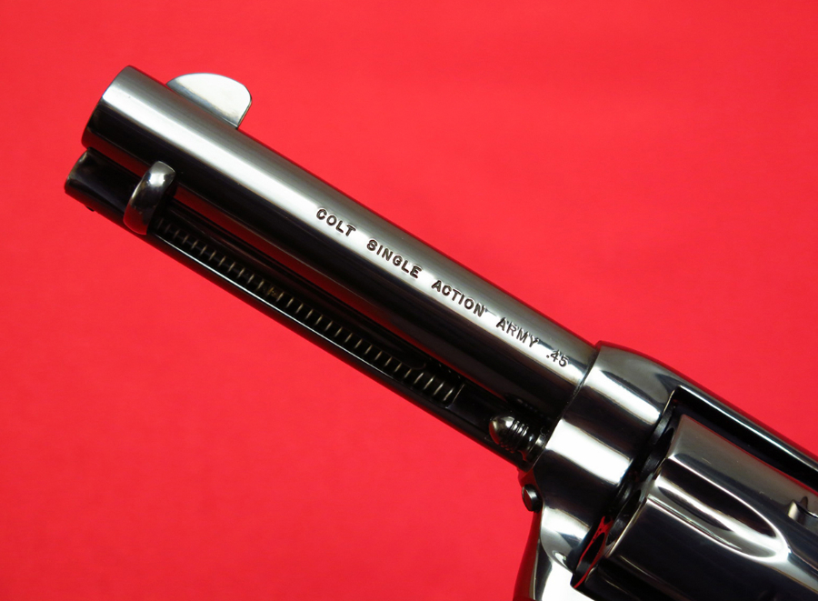 Colt Rare Saa Single Action Army Black Powder Frame/Full Blue/Stags ...