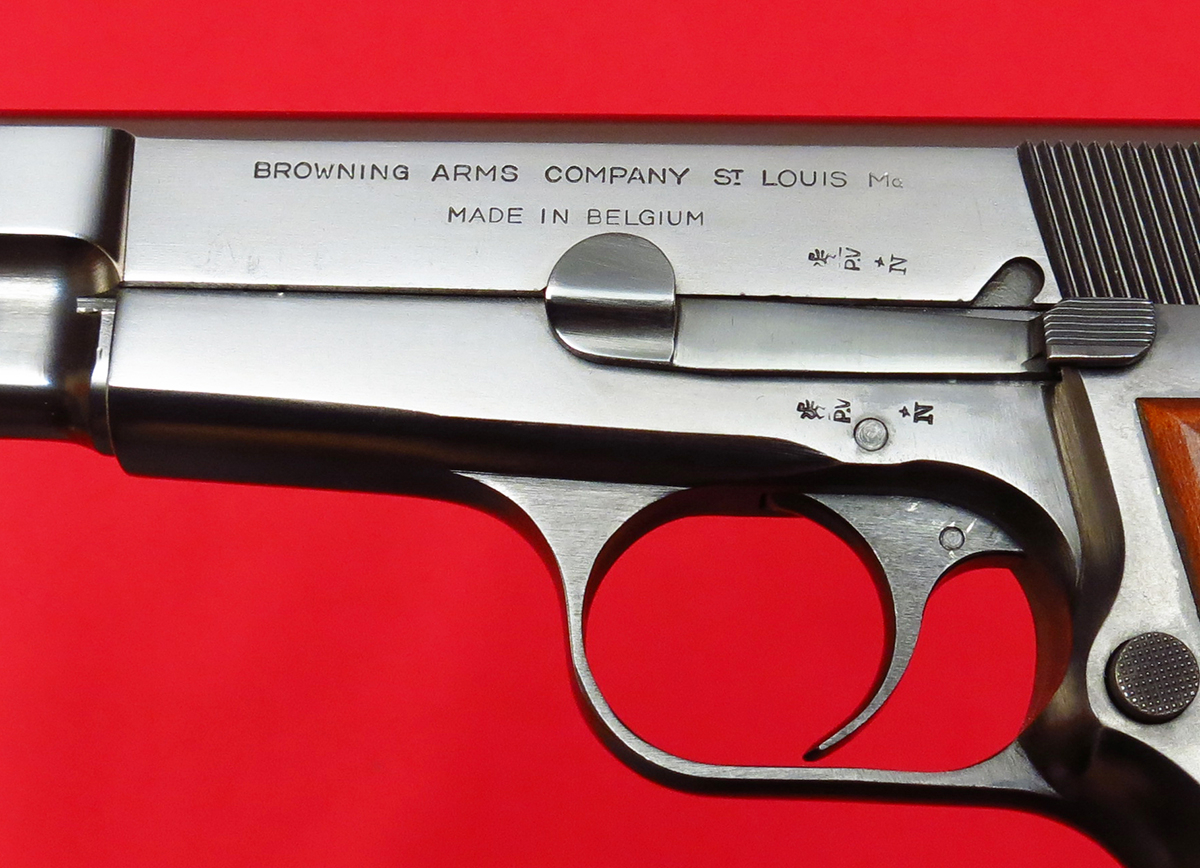 BROWNING (FN) - ~ HI-POWER 9mm...THUMB PRINT SLIDE, RING HAMMER ...