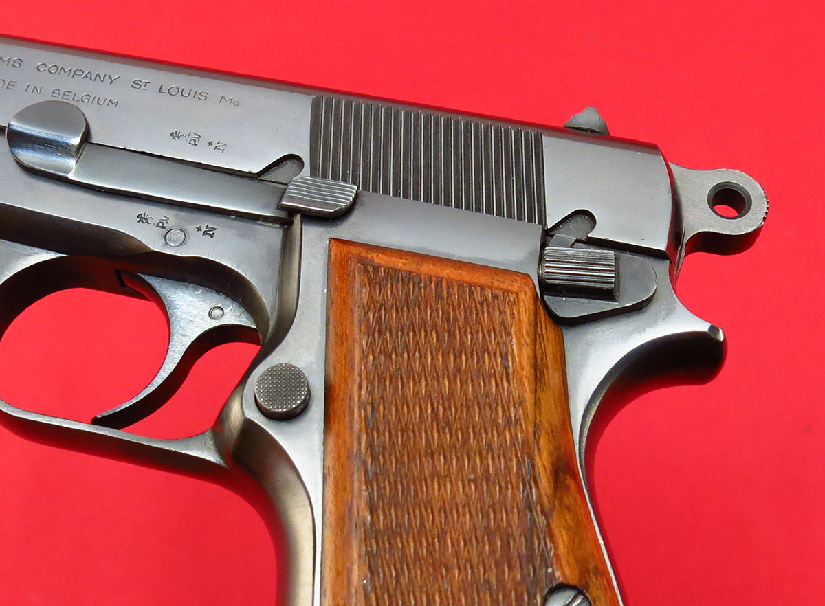 BROWNING (FN) - ~ HI-POWER 9mm...THUMB PRINT SLIDE, RING HAMMER ...