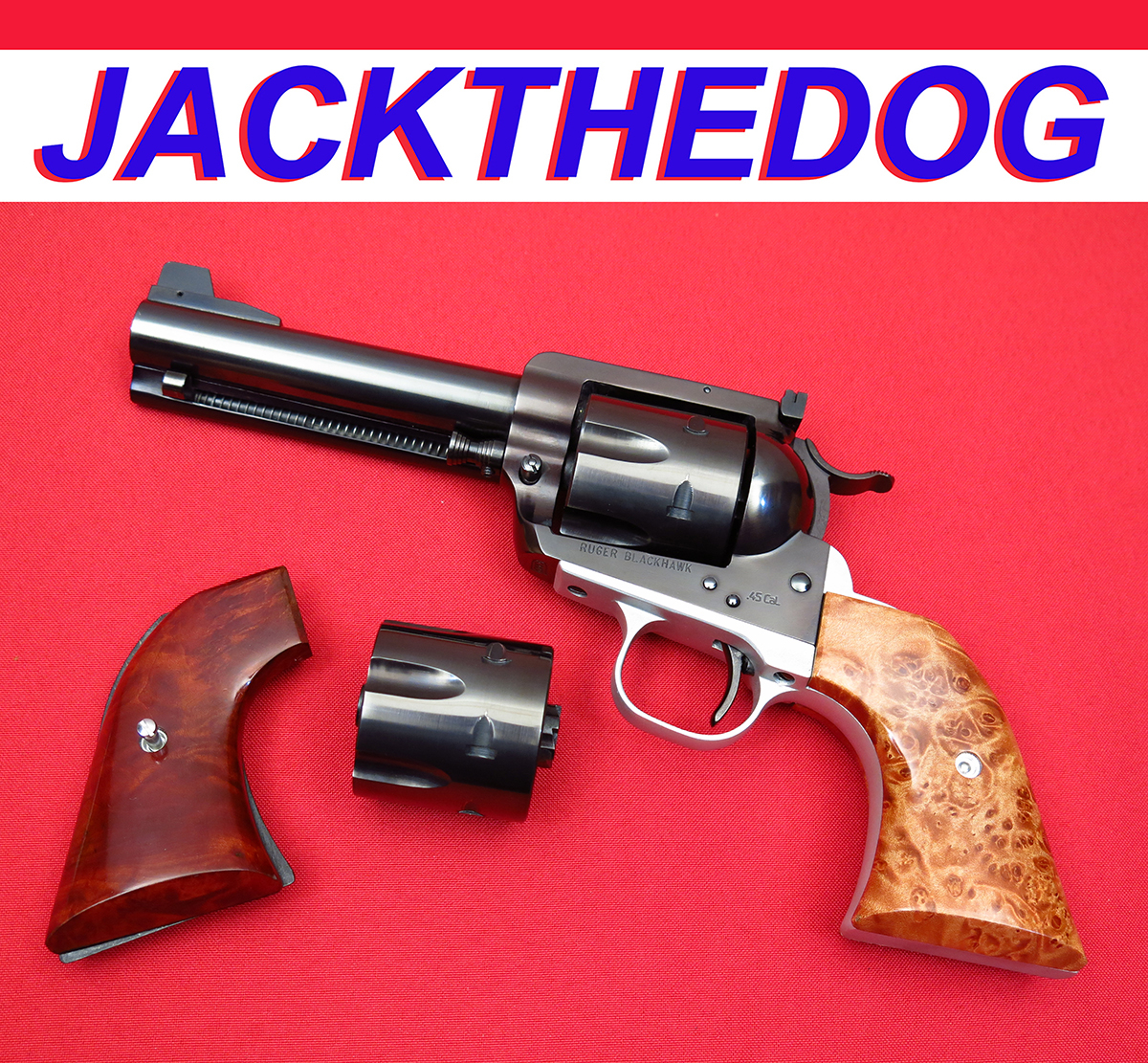 RUGER ~ CLEMENTS CUSTOM FLAT-TOP BLACKHAWK DUAL CYL. CONVERSION .45LC ...