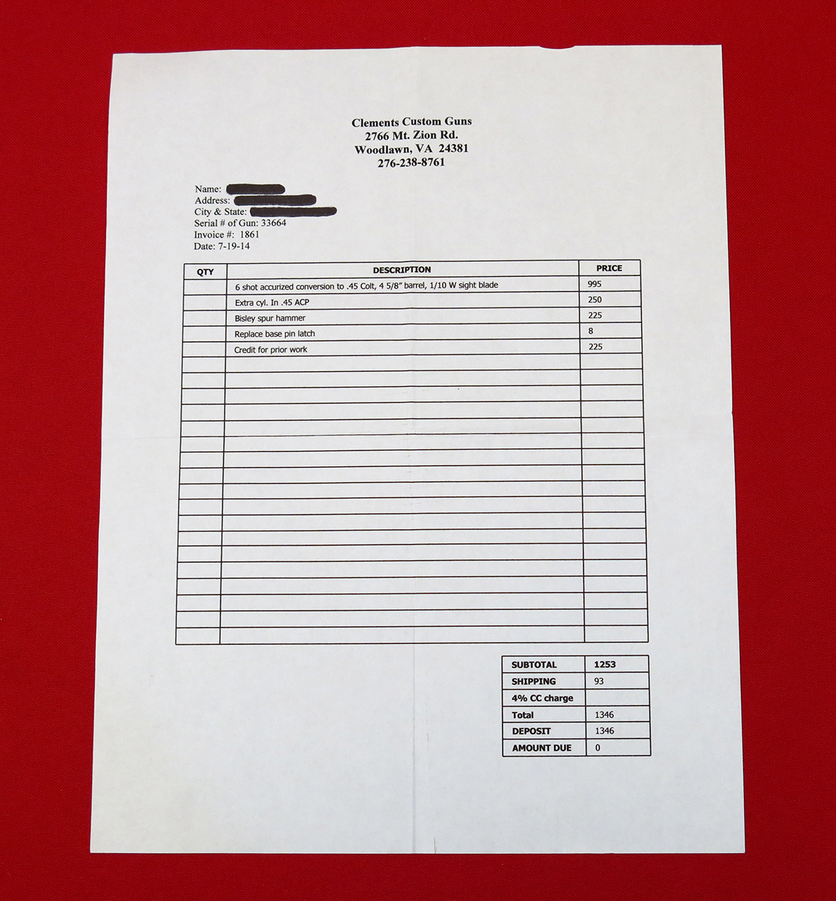 Payment and Shipping Instructions: