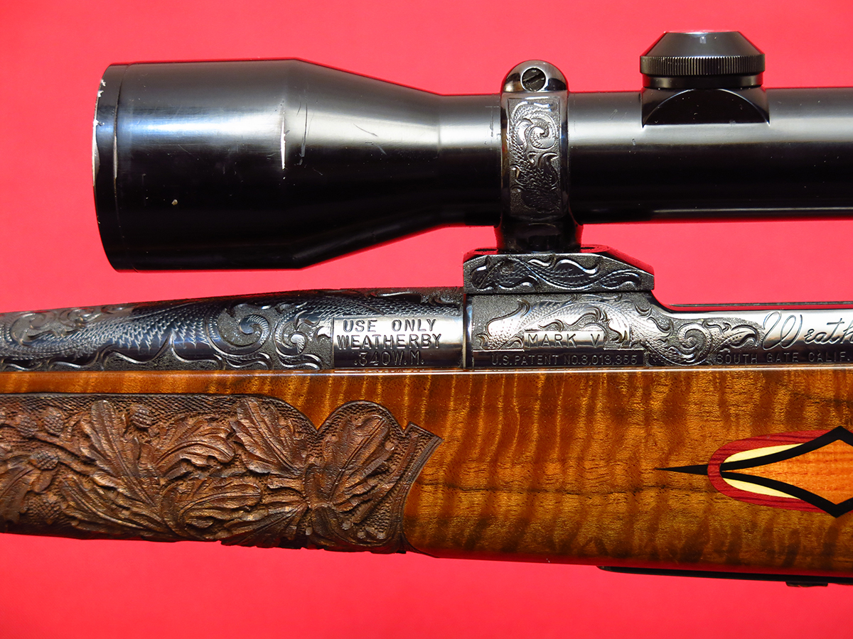 Weatherby Mark V Crown Custom...Top Of The Line...Engraved/Carved Stock ...