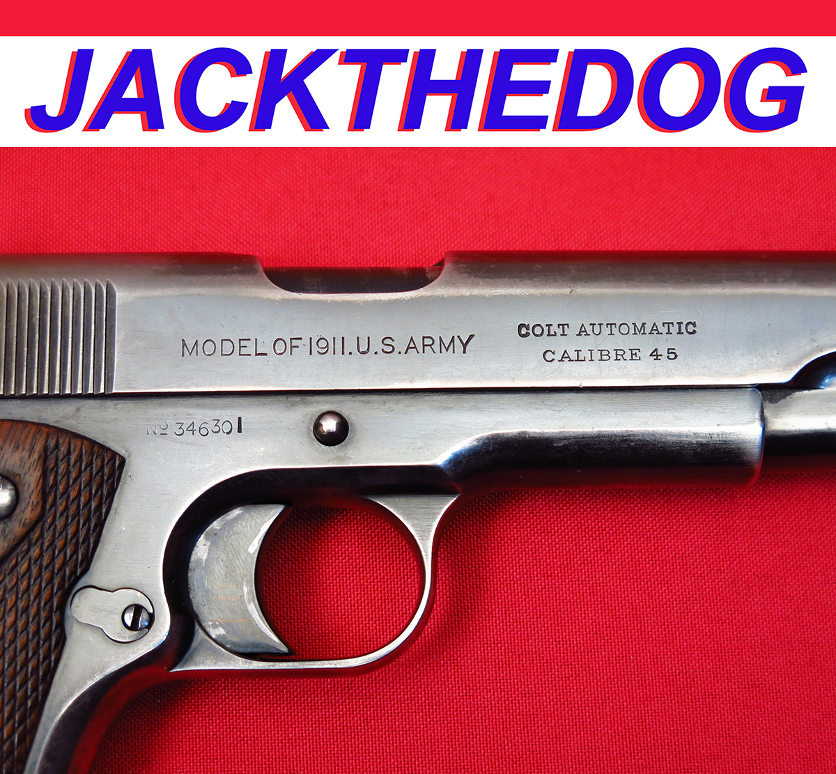 Colt 1911 Commercial/Military Double Marked Slide...Mfd 1918...W ...