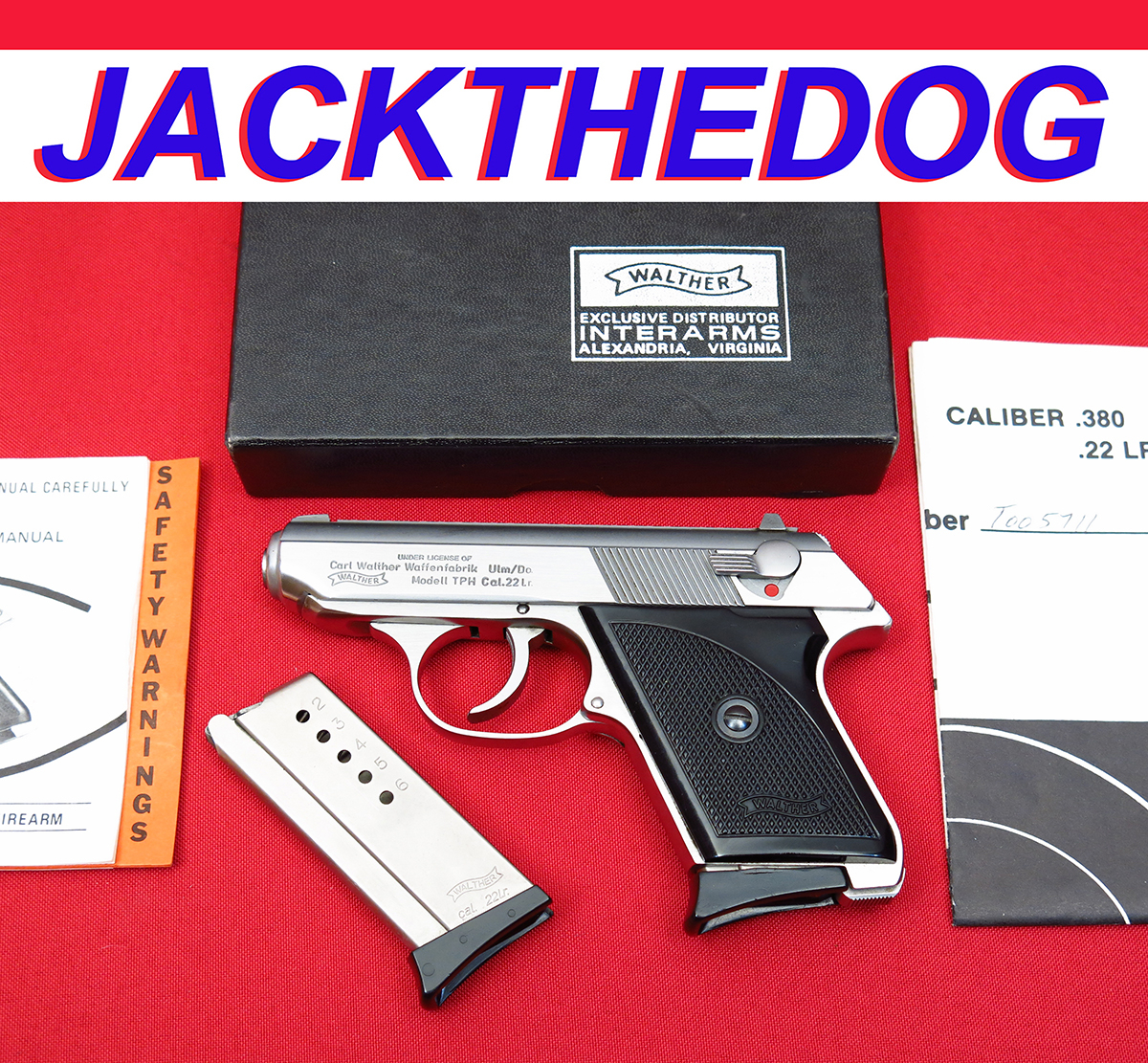 WALTHER ~ TPH .22LR...SUB-COMPACT STAINLESS STEEL D/A