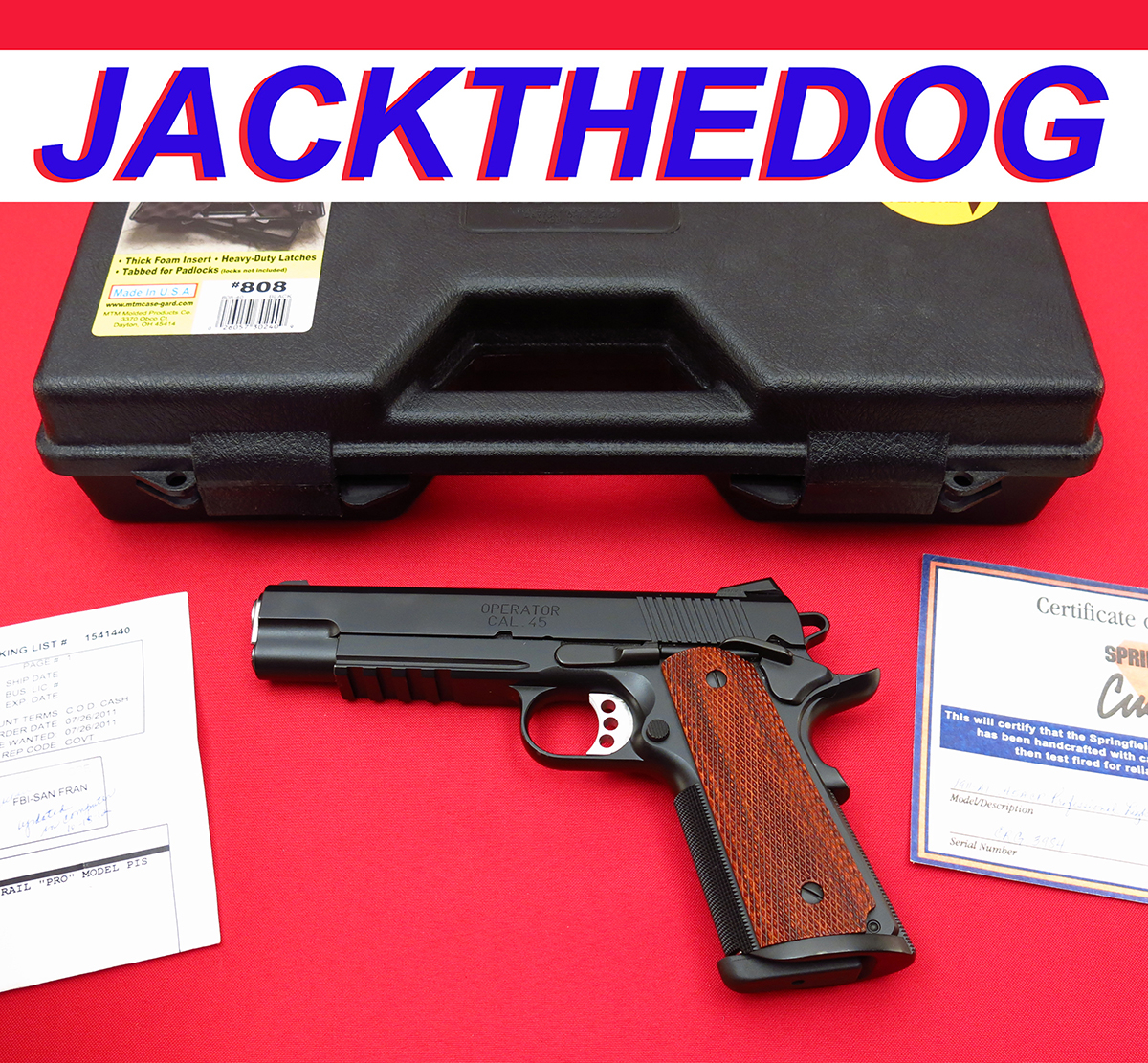 SPRINGFIELD ARMORY ACTUAL FBI PISTOL...PROFESSIONAL LR SHIPPED TO FBI ...