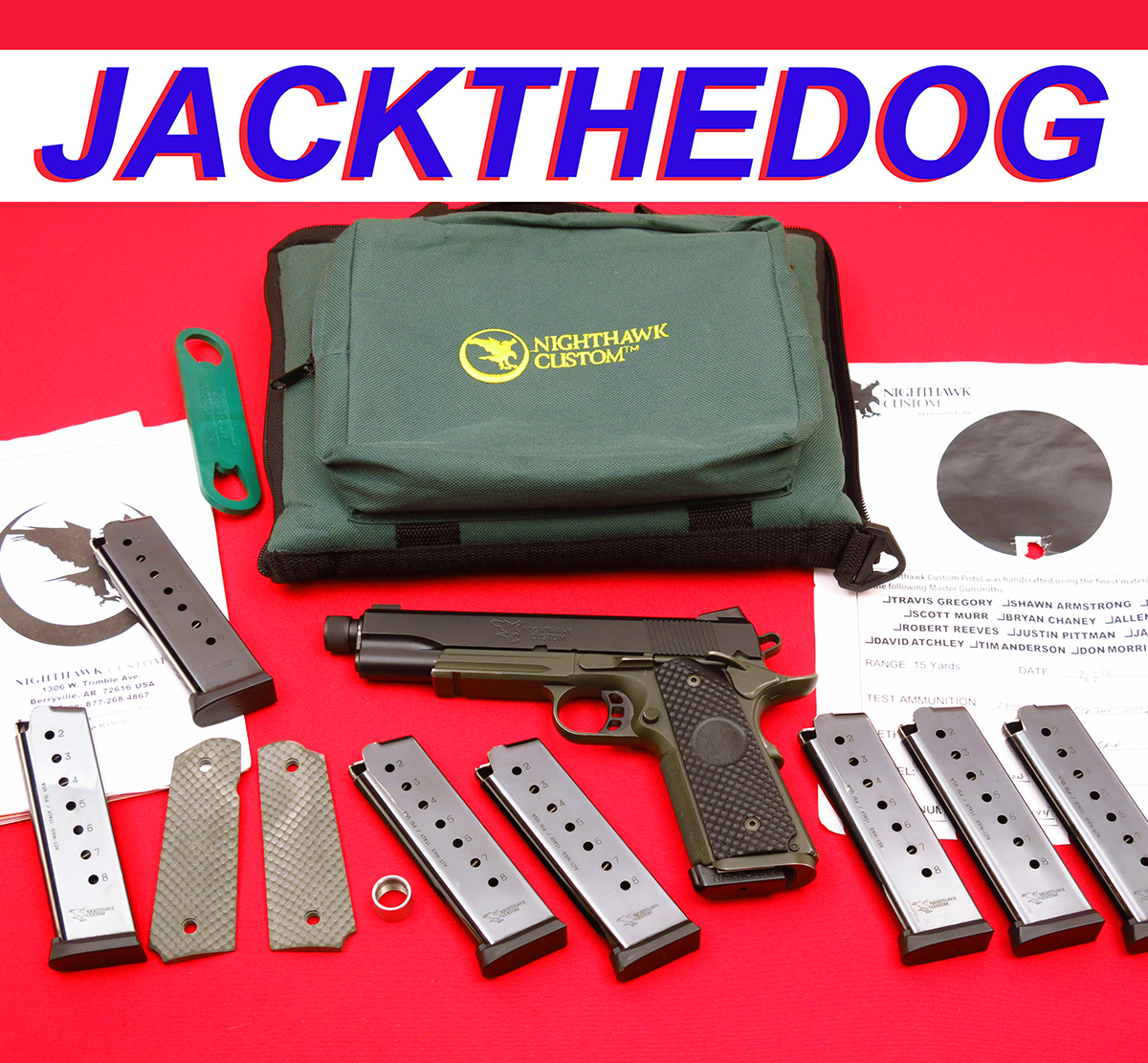 Nighthawk Custom 1911 Talon Recon .45 W/ Rail, Threaded Bbl & Extra ...