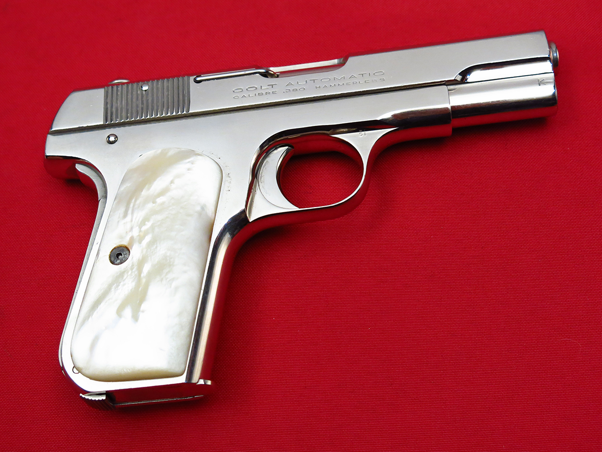Colt Model 1908 .380 Pocket Hammerless...Factory Nickel, Shipped To ...