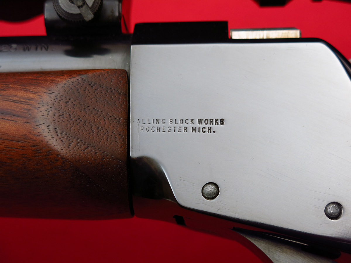 Falling Block Works, Inc. Custom Single Shot "High Wall" Rifle...225 ...