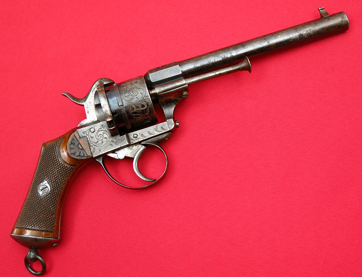 Lefaucheux Double-Action Pinfire Revolver...Engraved/Carved Grips...Mfd ...
