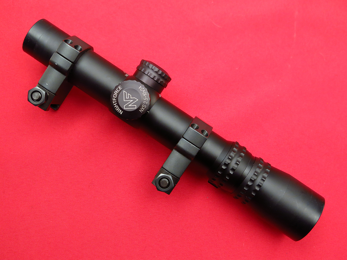 Nightforce Compact Nxs 2.5-10x24...W/ Np1 Illuminated Reticle & Rings ...
