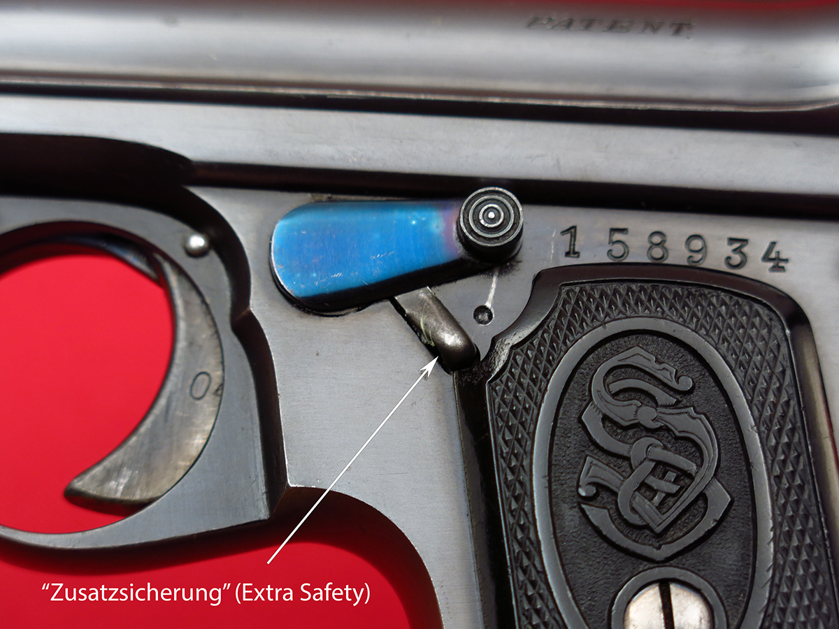 Sauer Model 1913...Excellent Late Production W/ Zusatzsicherung ...