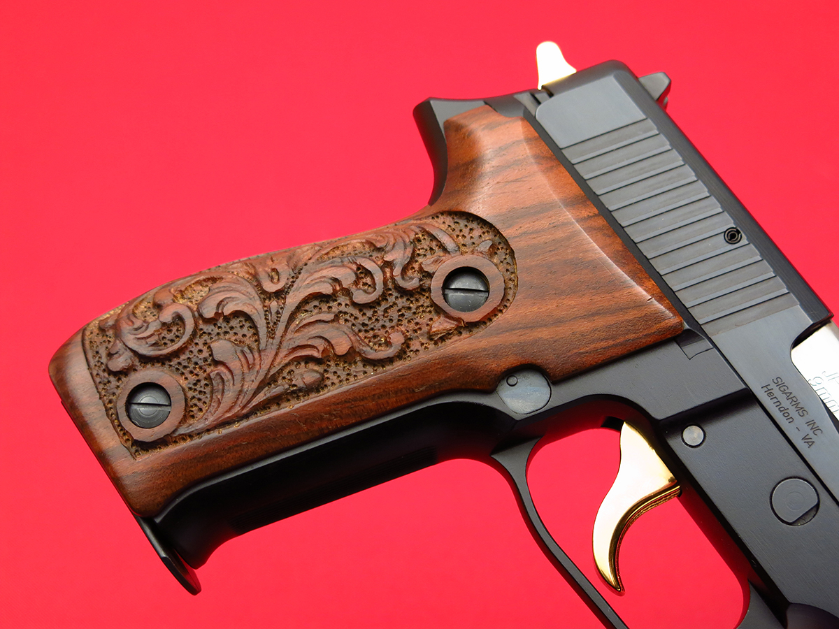 Sig Sauer P226 Jubilee 125th Anniversary...Gold Accents/Carved Grips ...