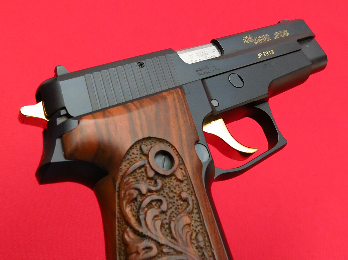 Sig Sauer P226 Jubilee 125th Anniversary...Gold Accents/Carved Grips ...