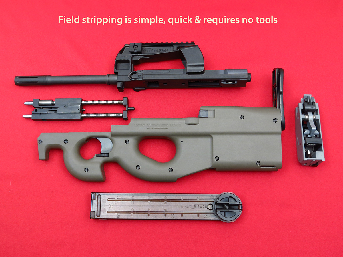 FN PS90 TR BULLPUP CARBINE... OD GREEN, TRI-RAIL, 50-ROUND MAG ...