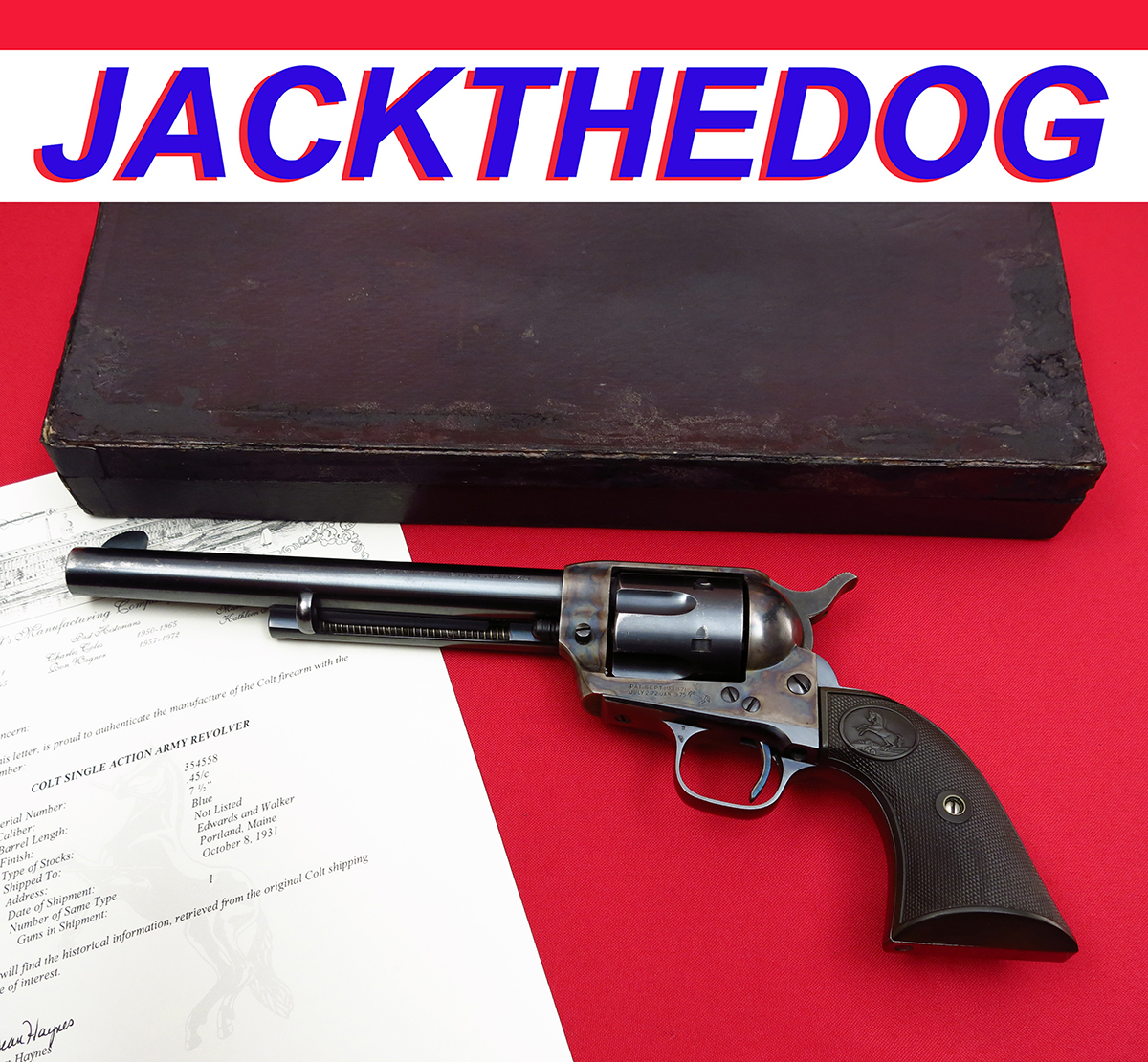 Colt Pre-War Single Action Army Saa...45lc, 7-1/2"...Excellent All ...