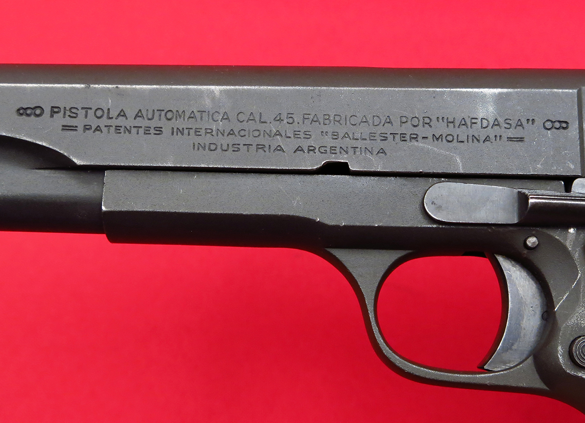 Hafdasa Ballester-Molina .45 Auto...Argentine Navy Marked...Good Shape ...