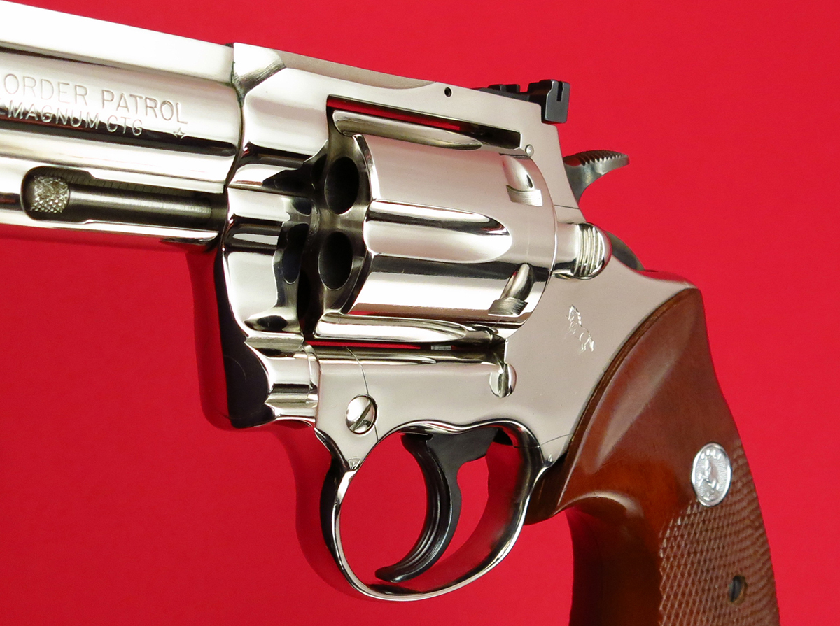 Colt Border Patrol .357...4" Hvy Bbl, Scarce Bright Nickel Finish...Mfd ...