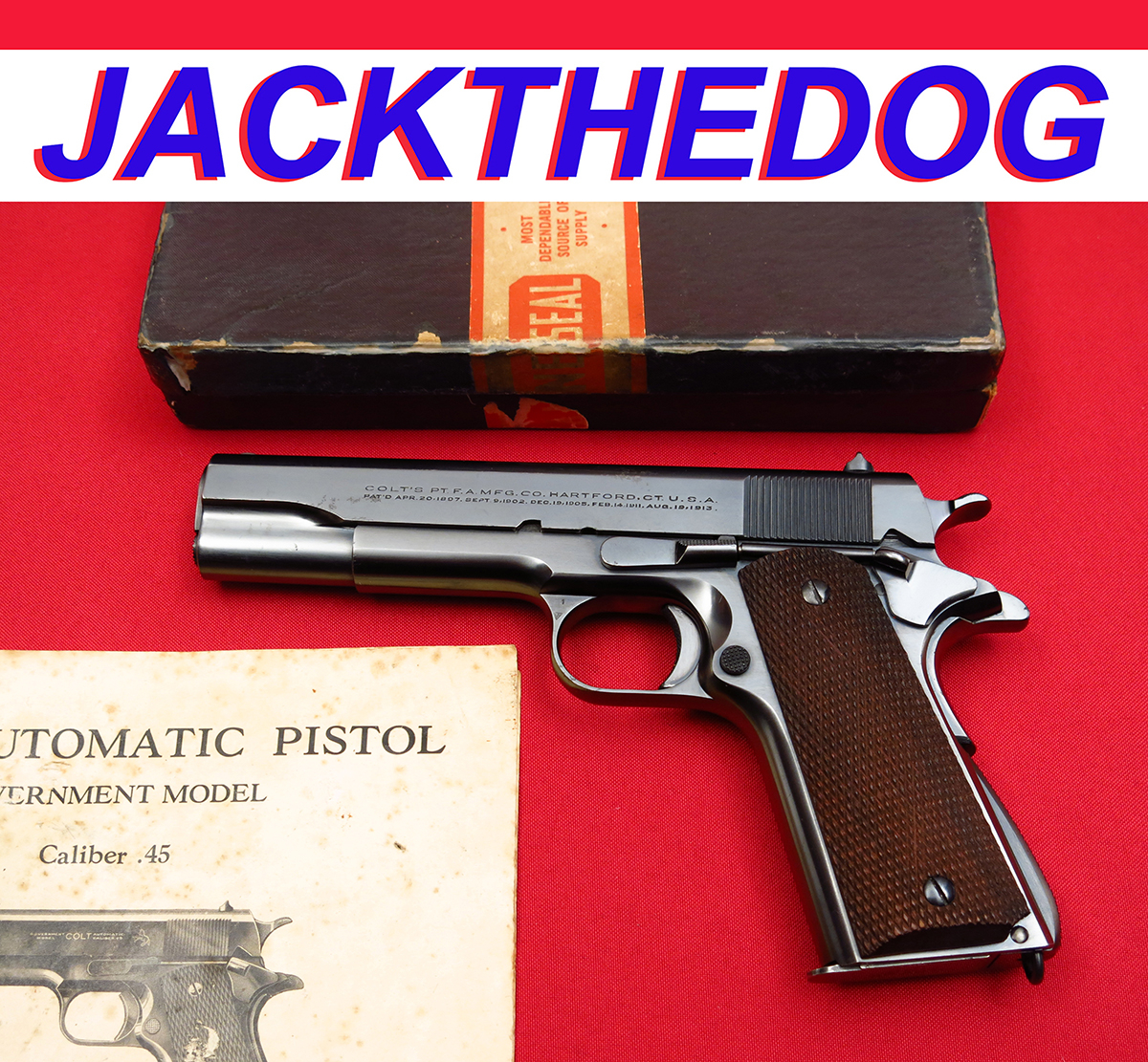 Colt Pre-War Government Model .45 (1911a1)...All Original, Excellent ...